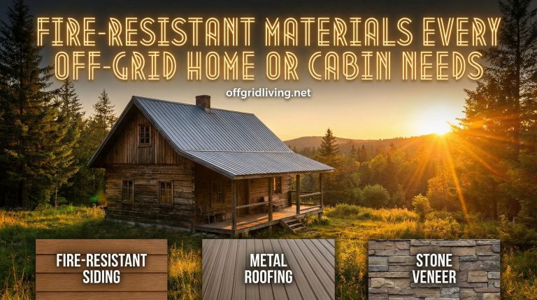 Fire-Resistant Materials Every Off-Grid Home or Cabin Needs